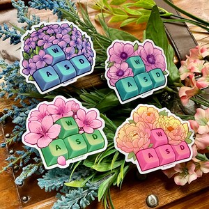 WASD PC Gaming Stickers | Art, Gamer, Kawaii, Anime, Lofi, Egirl ...
