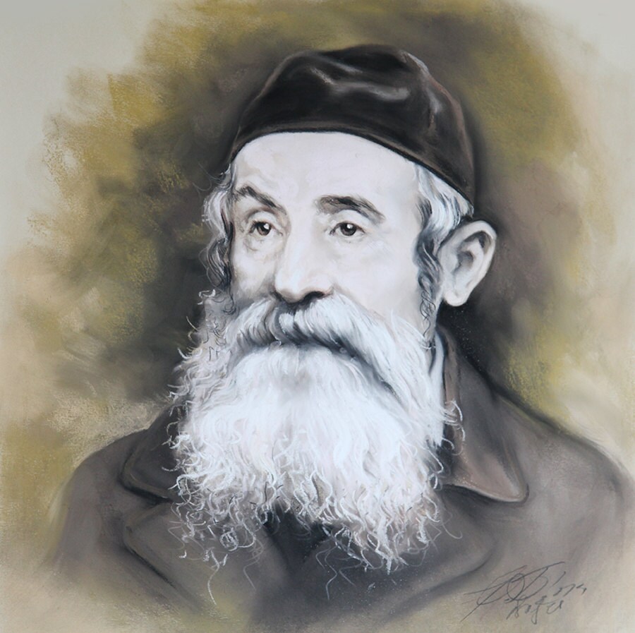 Portrait of an Old Rabbi, Pastel Portraits - Etsy
