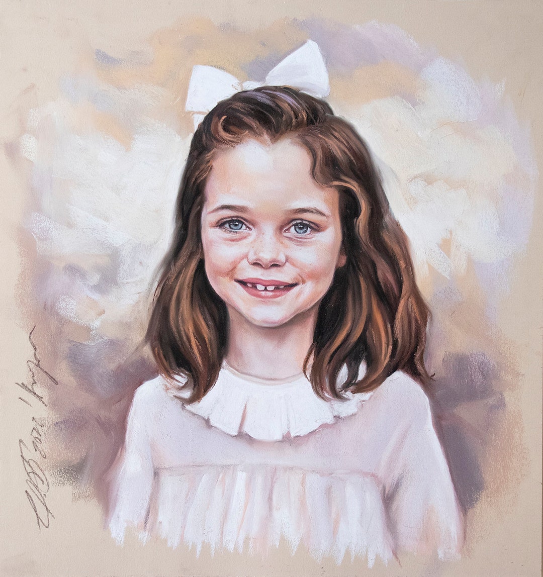 Soft Pastel Portrait Painting, Pastel Portraits From Photography. - Etsy