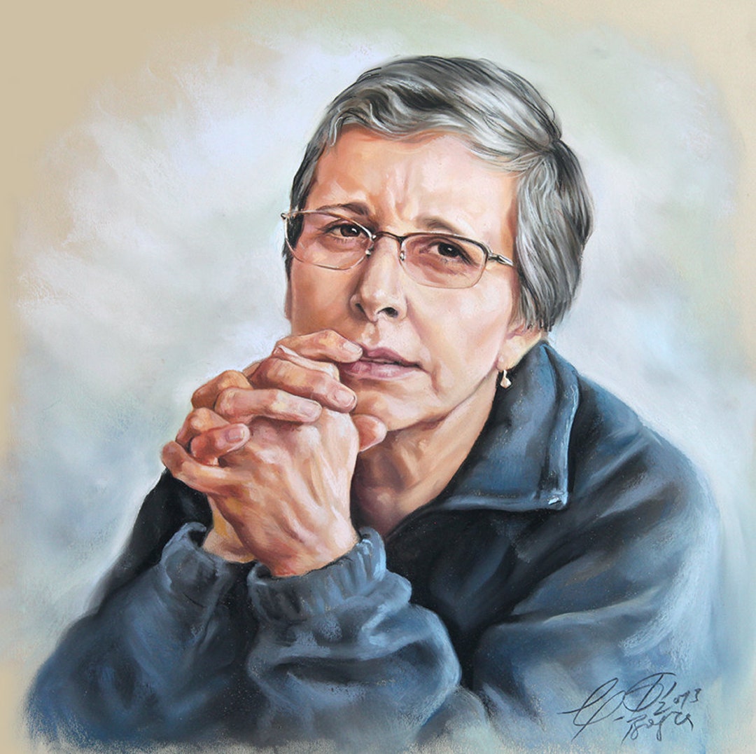 Special Portrait Mom's Gift, Portrait Painting of a Woman - Etsy