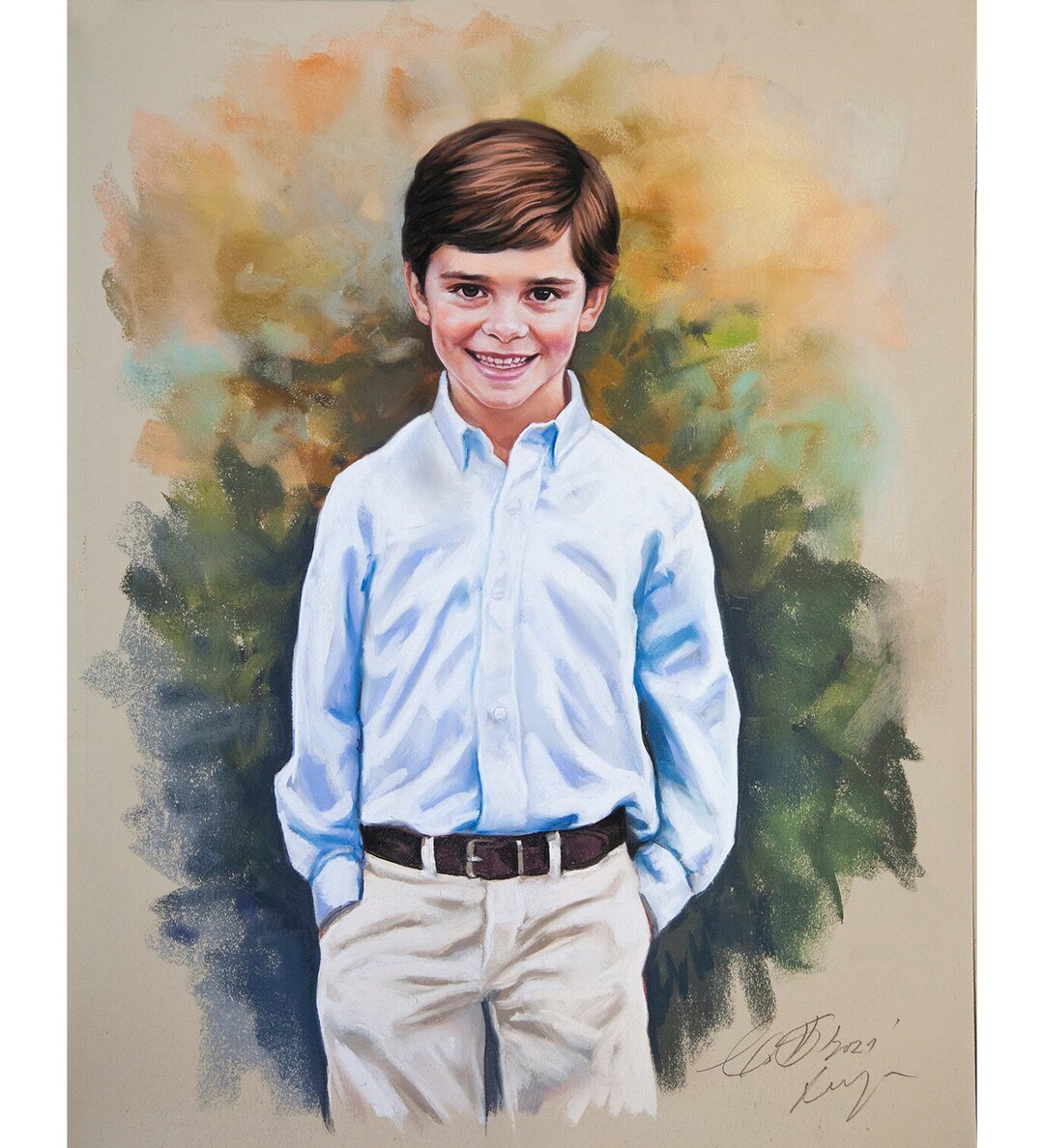 Custom Pastel Portrait From Photography, Soft Pastel Portrait, Portrait ...
