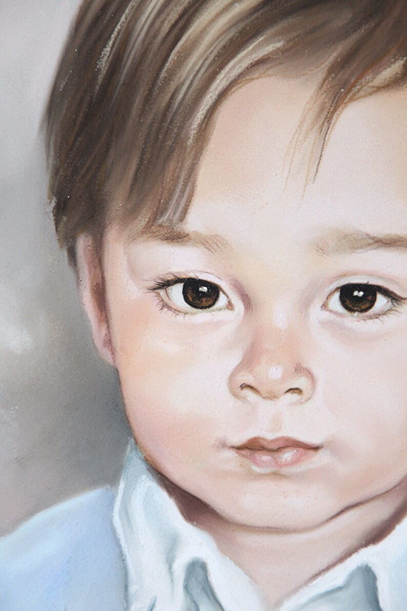 Custom Pastel Portrait of a Boy, Head and Shoulders Portrait - Etsy