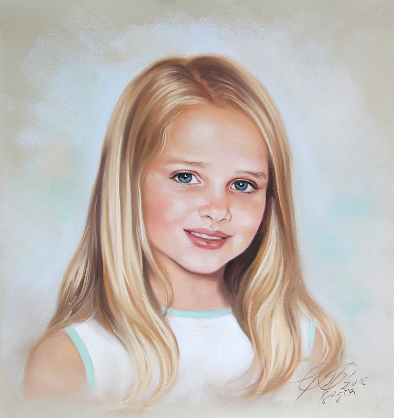 Custom Pastel Portrait - Painting From Photography - Etsy
