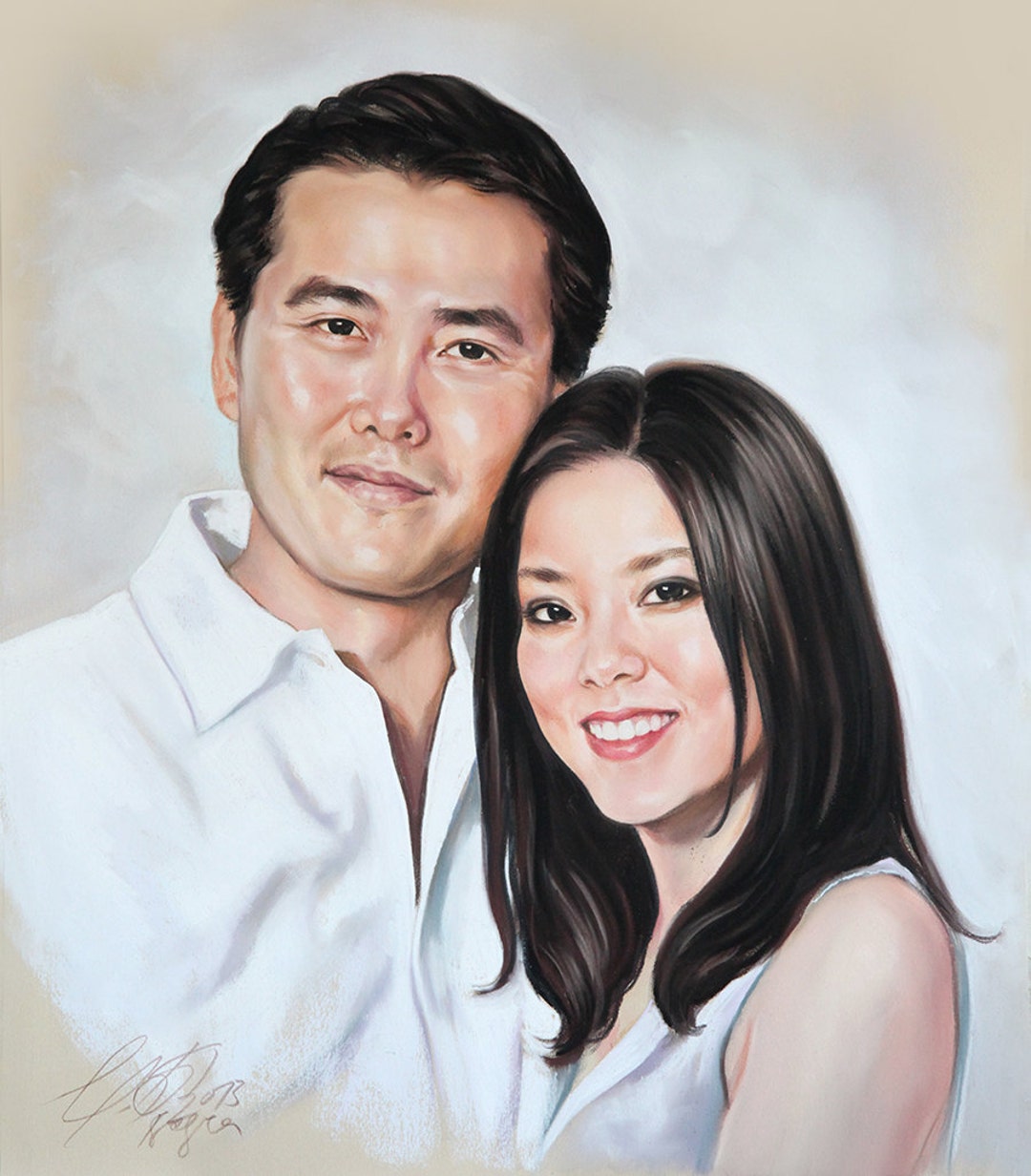 Couple Portrait, Pastel Portrait Painting - Etsy