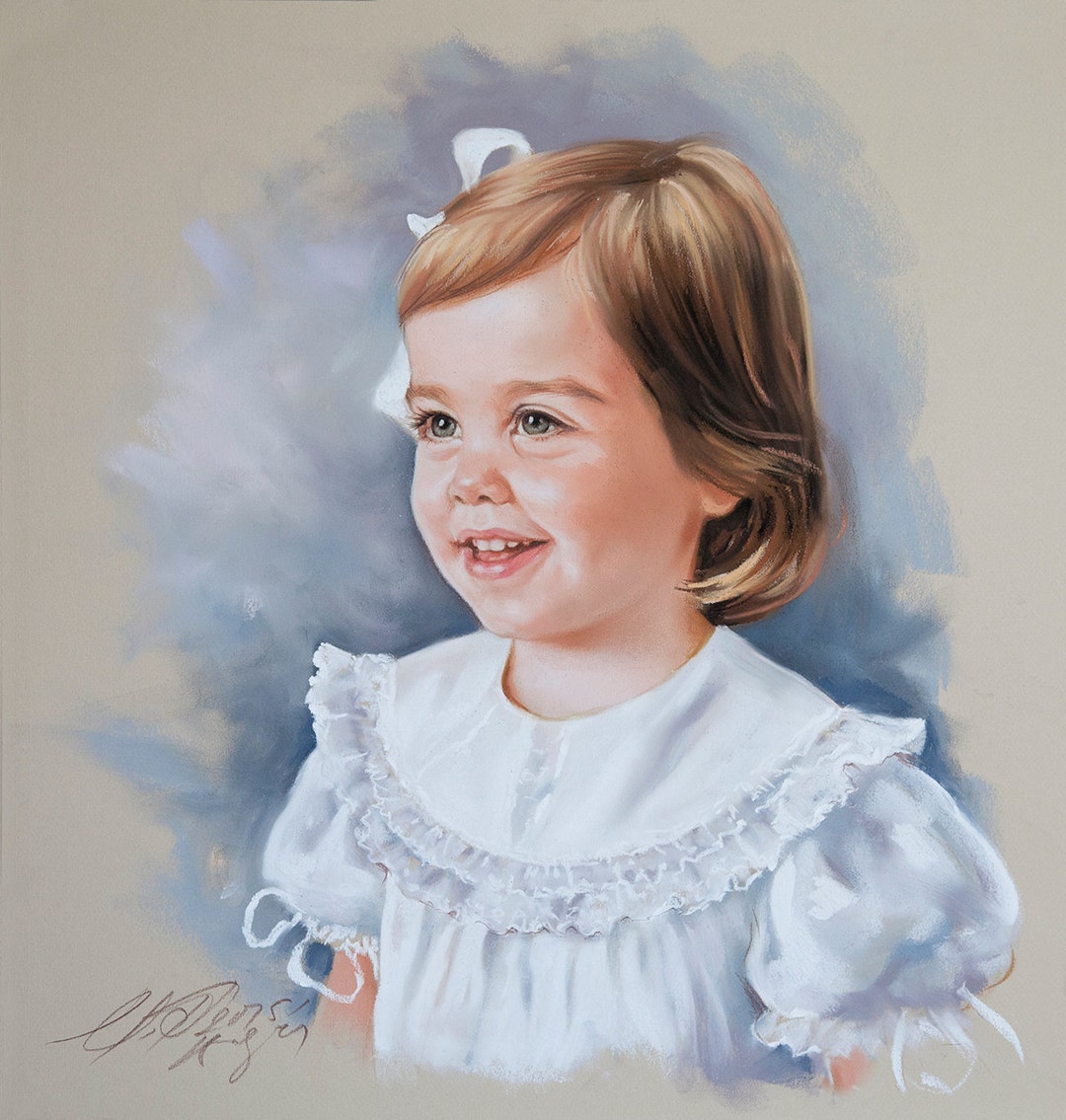 Pastel Portrait, Commission Children Portraits, Pastel Portrait ...