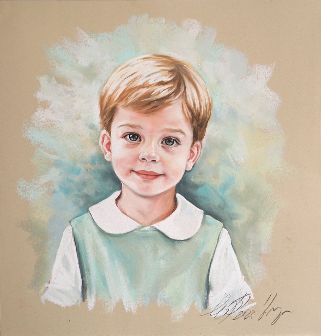 Custom Pastel Portrait From Photography. Handmade Pastel Portrait ...