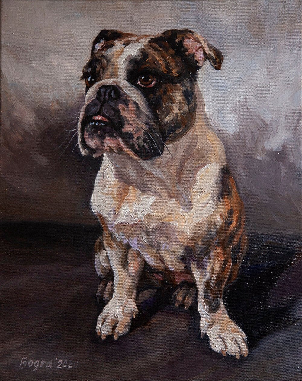 Custom Oil Portrait Painting of a Dog, From Photography. Pet Portrait ...