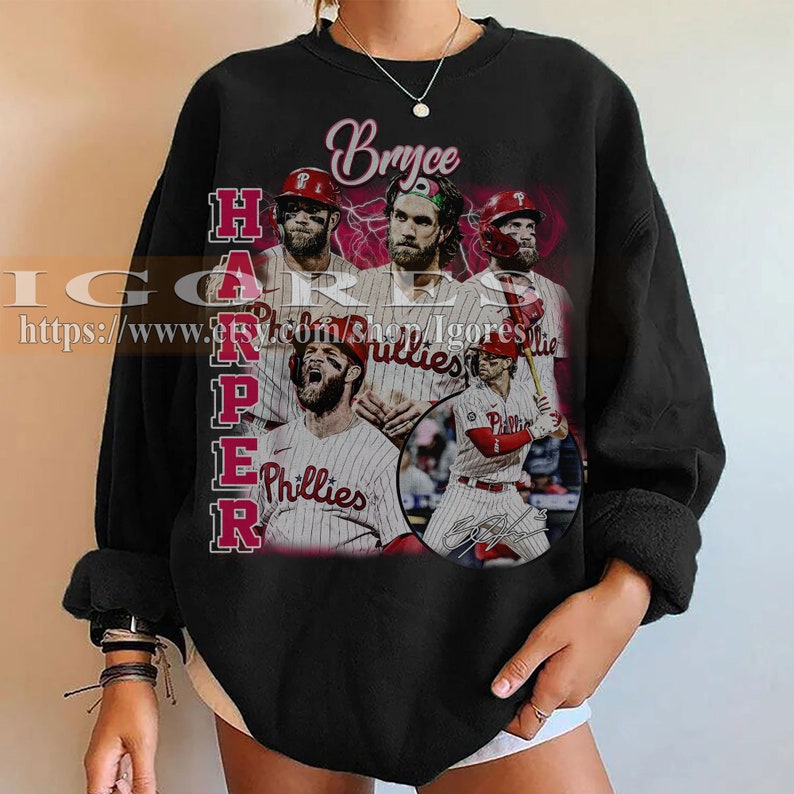 Vintage 90s Graphic Style Bryce Harper T-shirt, American Baseball ...