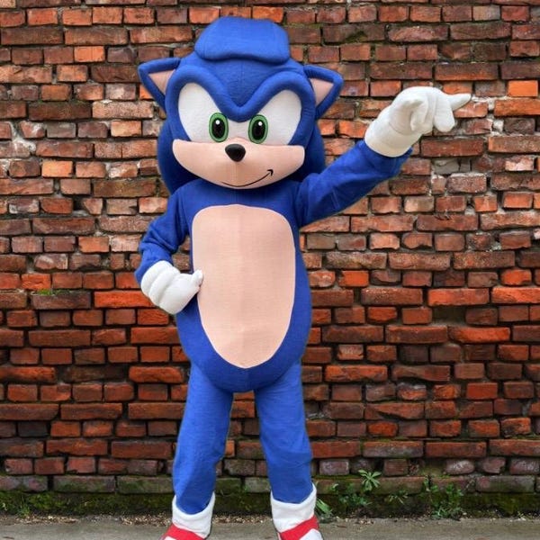 Sonic the Hedgehog Mascot Costume - Etsy
