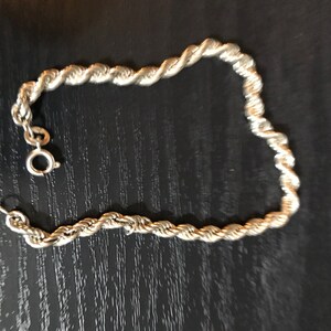 Sterling Silver Twisted Rope Design Bracelet - Etsy