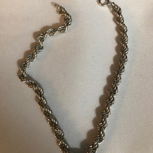 Sterling Silver Twisted Rope Design Bracelet - Etsy
