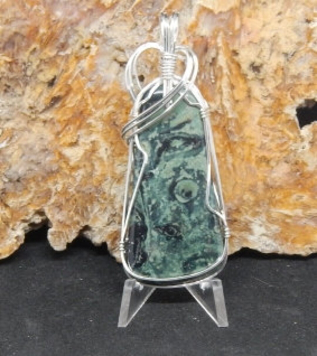 Kabamba Jasper Wire Wrapped in Sterling Silver - Etsy
