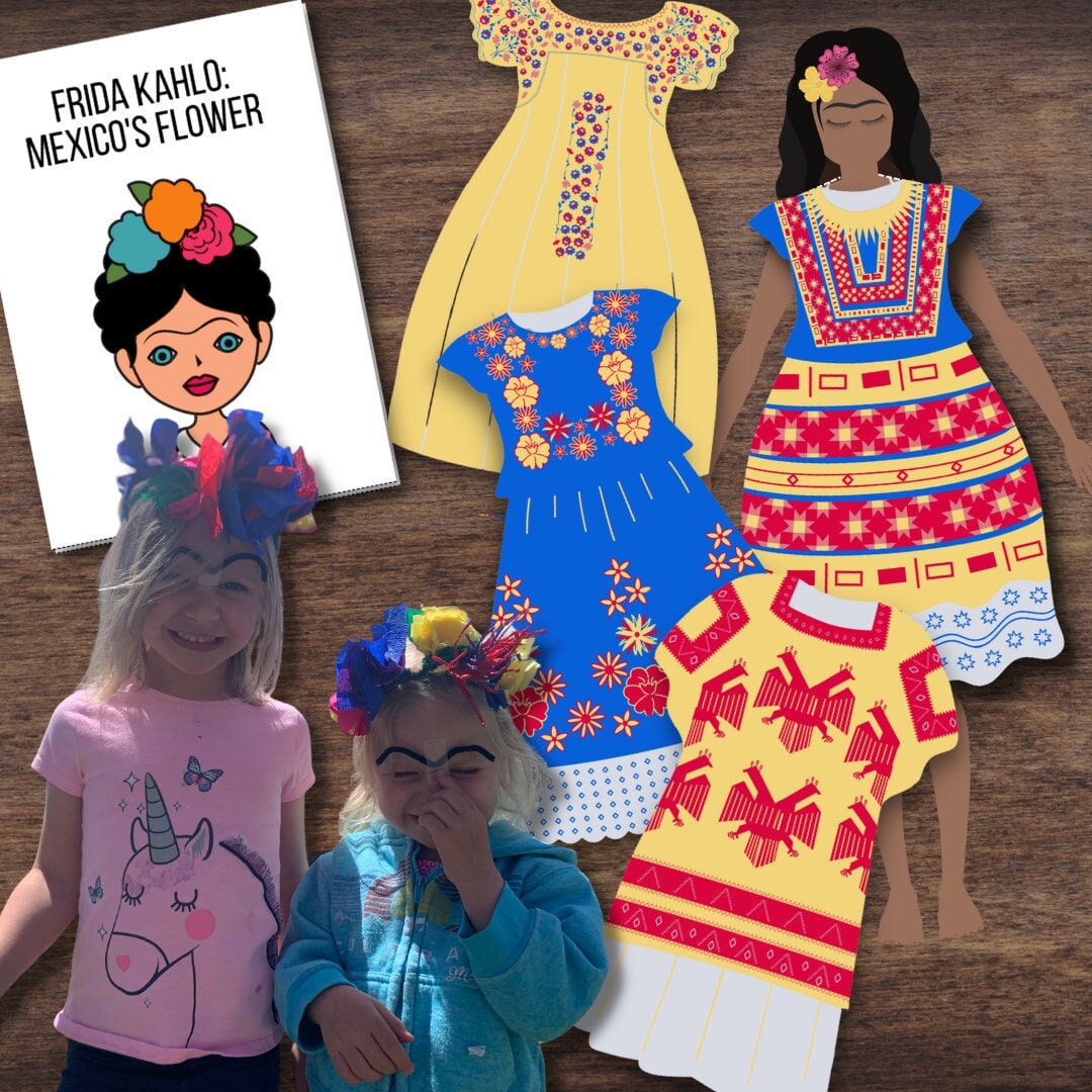 FRIDA Kahlo Mexican Artist Story Paper Doll, Flower Craft & Art Study ...