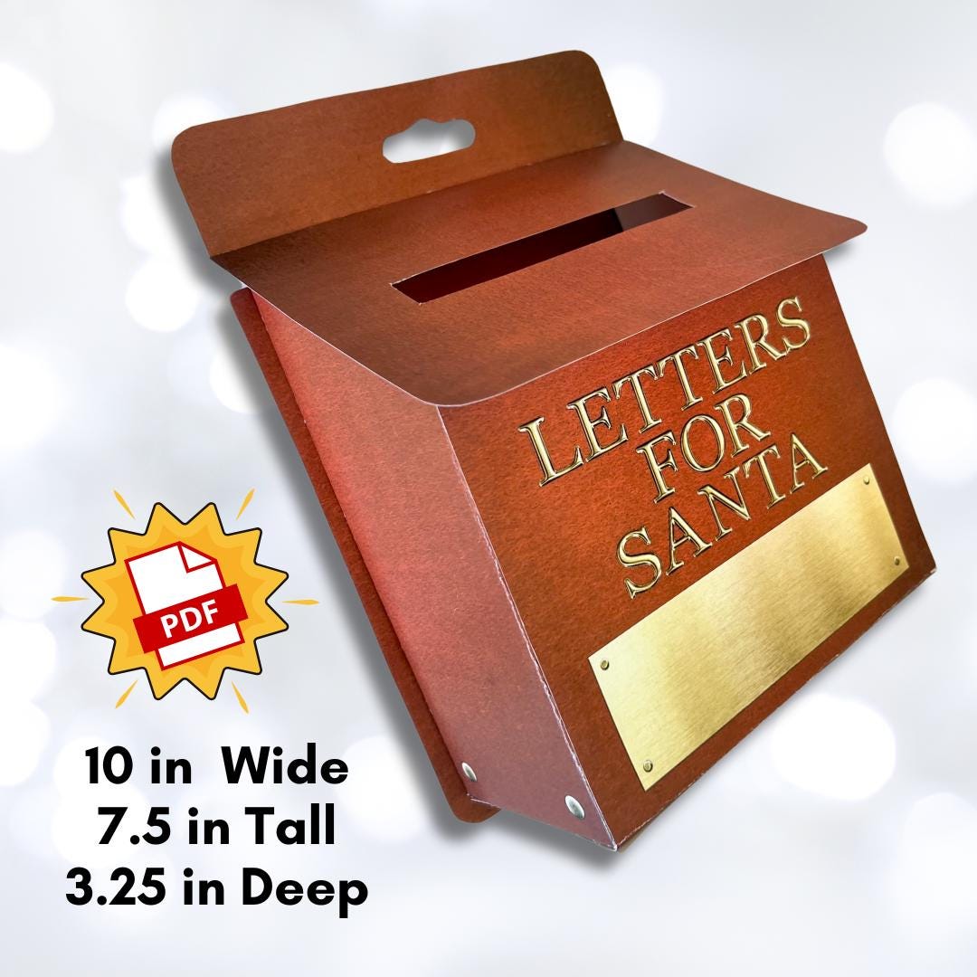 3D Christmas Letter Box POST Box Model "letters to Santa" Holiday ...