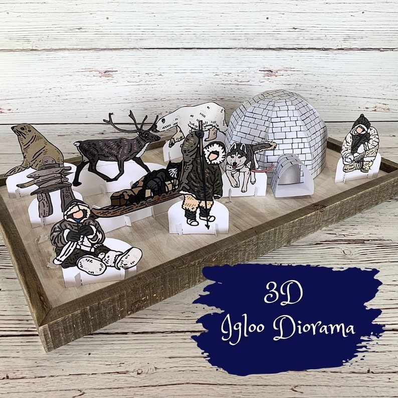 INUIT Bundle - 3D Arctic Igloo Diorama, Flipbook, Poster & Inukshuk ...