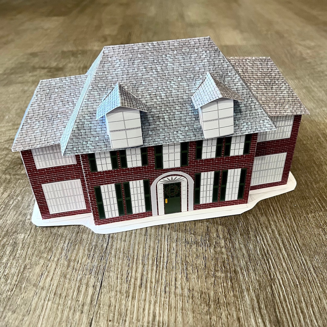 Mccallister "home Alone" Inspired 3D Paper House Model Diorama *digital ...