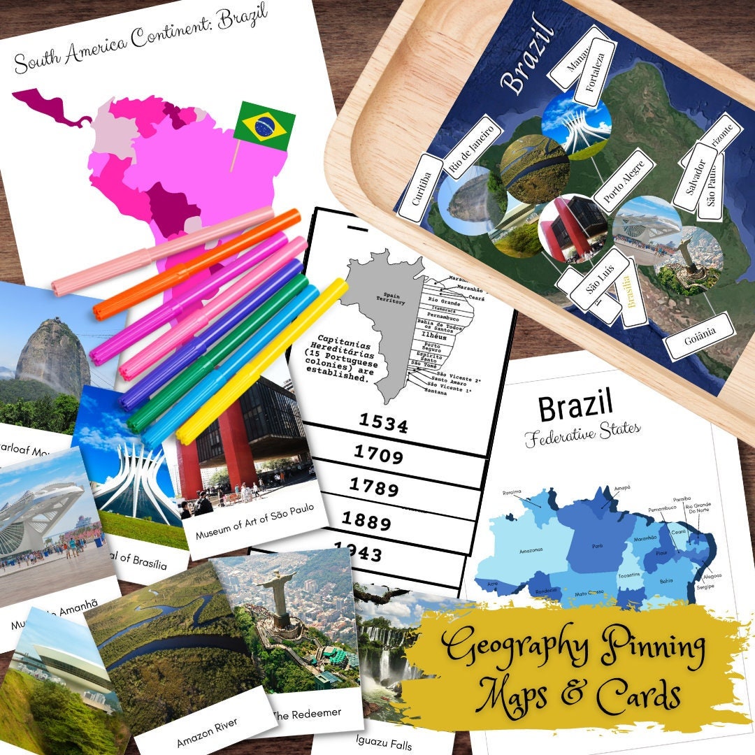 BRAZIL South America Geography Landmarks States Cities Map Continent ...