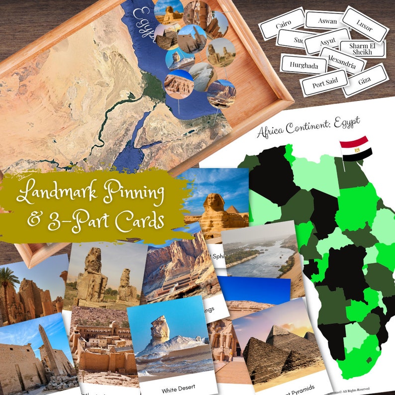 EGYPT Ancient Egyptian Geography Landmarks Regions Cities - Etsy