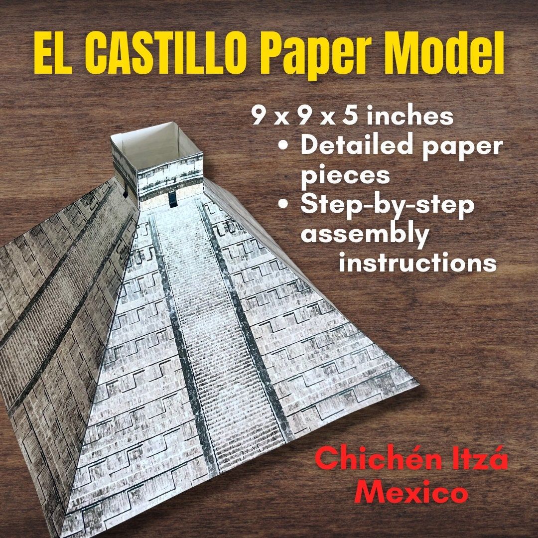 Paper 3D Model of MEXICO El Castillo Temple of Kukulcán Chichen Itza - Etsy