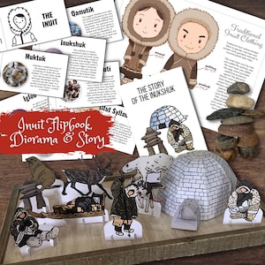 INUIT Bundle - 3D Arctic Igloo Diorama, Flipbook, Poster & Inukshuk ...