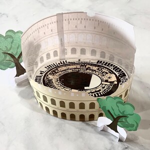 Italy Italian Printable 3D Paper Model Diorama Roman Colosseum - Etsy