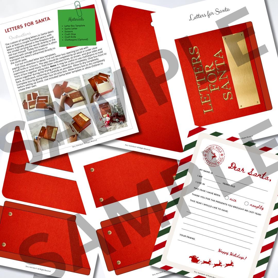 3D Christmas Letter Box POST Box Model 