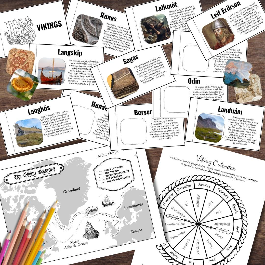 VIKING NORSE Civilizations Flipbook, Calendar, Armor, Hierarchy ...