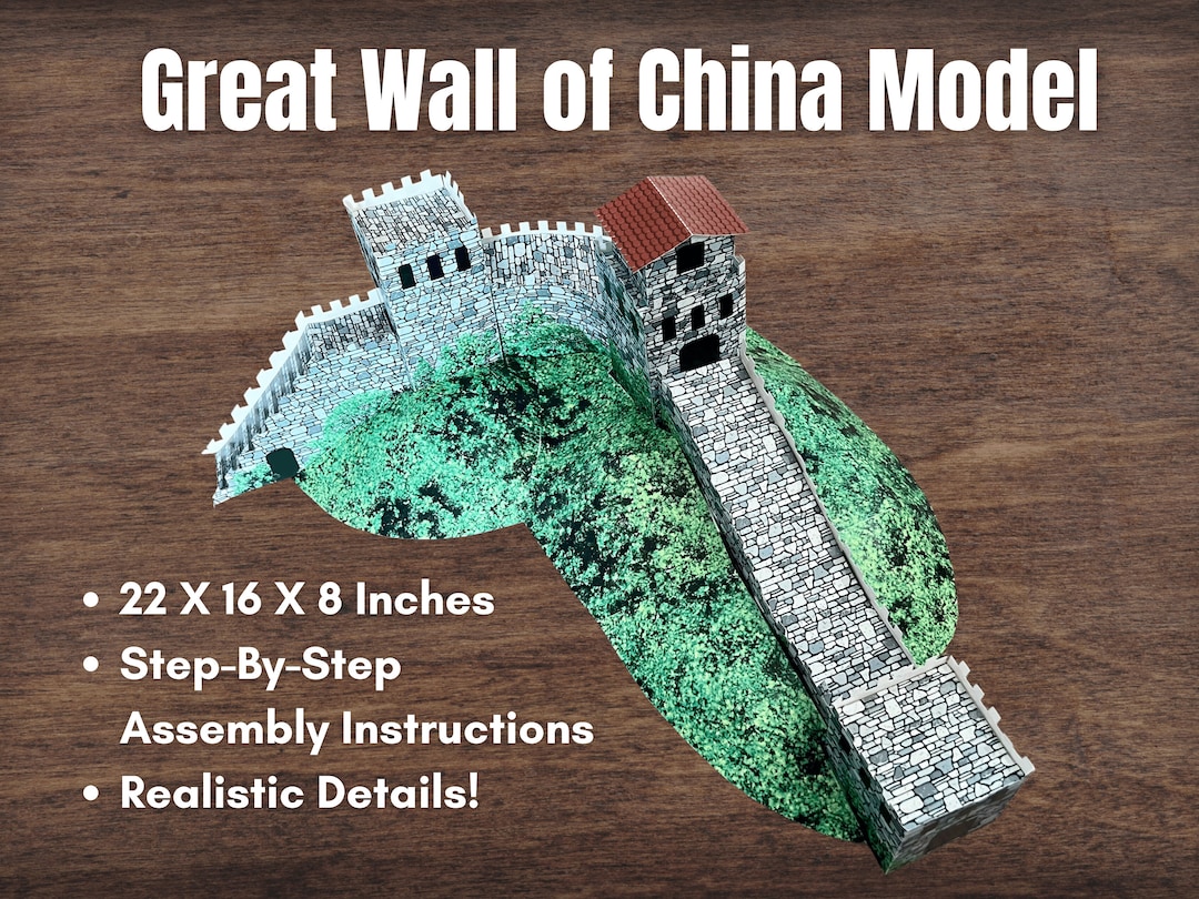 3D Paper Model GREAT WALL of China Diorama *realistic* W/assembly ...
