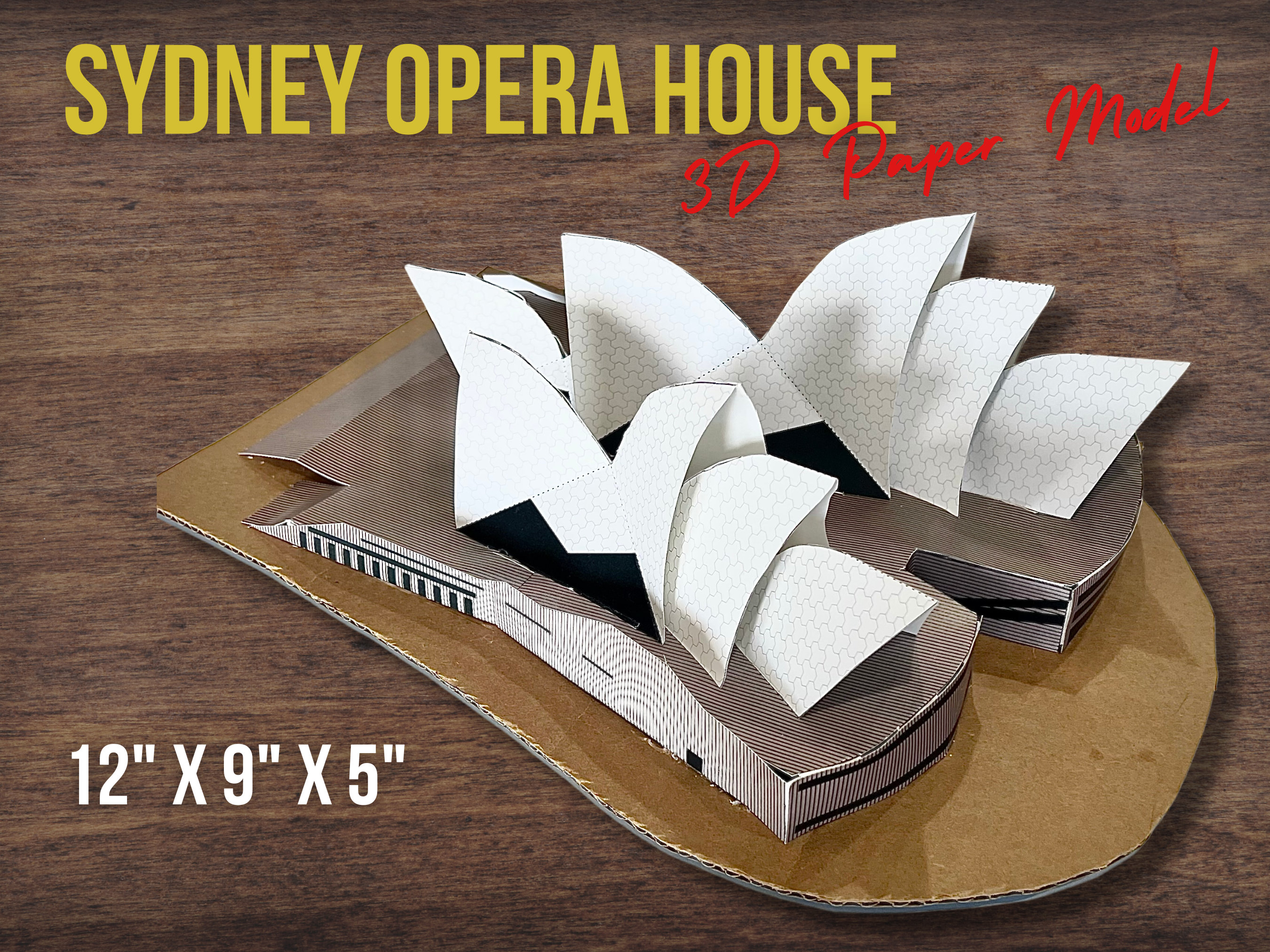 3D Paper Model SYDNEY OPERA HOUSE Australia Landmark Oceania Diorama ...