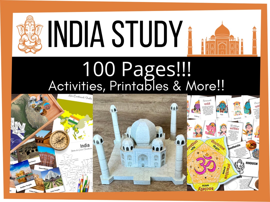 INDIA Cultural Country Asia Continent Study Educational Activity BUNDLE ...