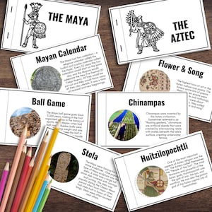 MAYA & AZTEC Civilizations Flipbook, Calendar, Chinampas Activity ...