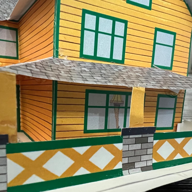 A CHRISTMAS STORY Ralphie Parker Inspired 3D Paper Model House Diorama ...