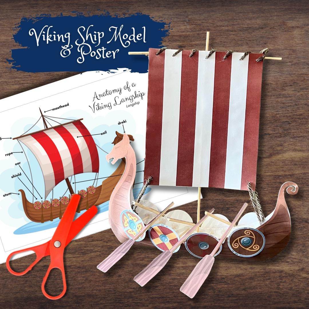 3D Paper Model of VIKING Norse Longship (langskip) Detailed Design W ...