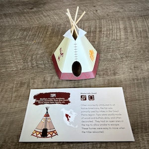 NATIVE AMERICAN Shelters Dwellings - Eight 3D Paper Models! | Tipi ...