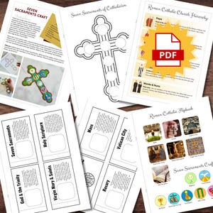 Roman Catholic Seven Sacraments Craft, Mini-book & Holy Order Hierarchy ...