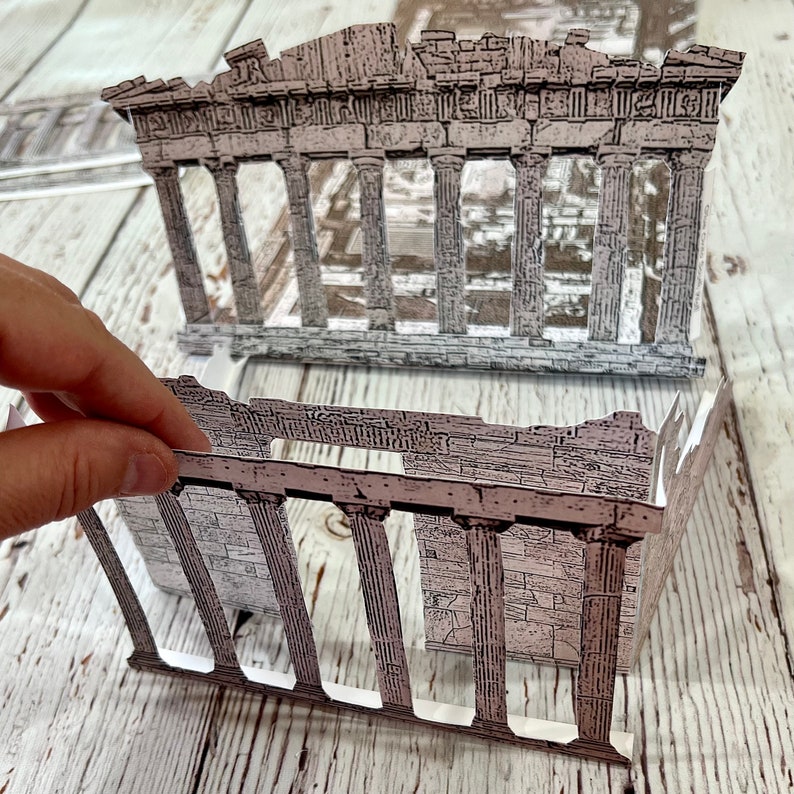 Greek PARTHENON 3D Model Greece Ancient Athens Acropolis Paper Diorama ...
