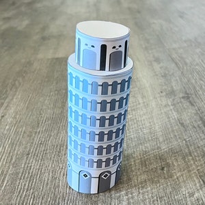 ITALY Leaning Tower of Pisa Italian Printable 3D Paper Model Diorama ...