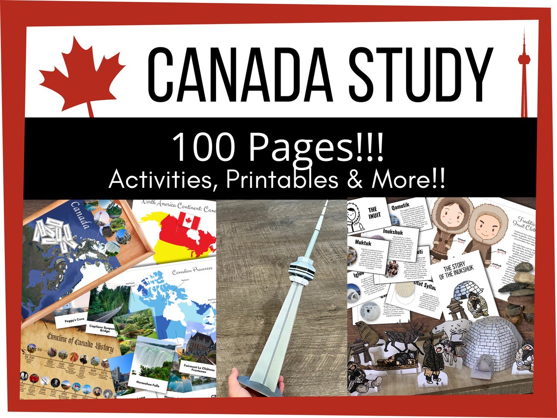 CANADA Canadian North America Continent Study | Activities, Crafts ...