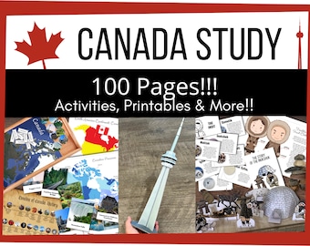 Canadian Fact Worksheets Flash Cards Provinces Territories - Etsy