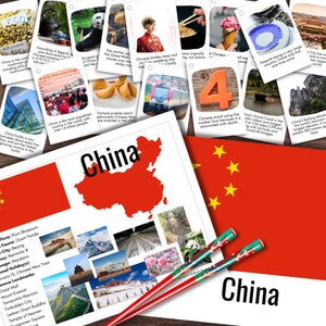 CHINA Chinese Geography Landmarks, Regions, Cities Map ASIA Continent ...