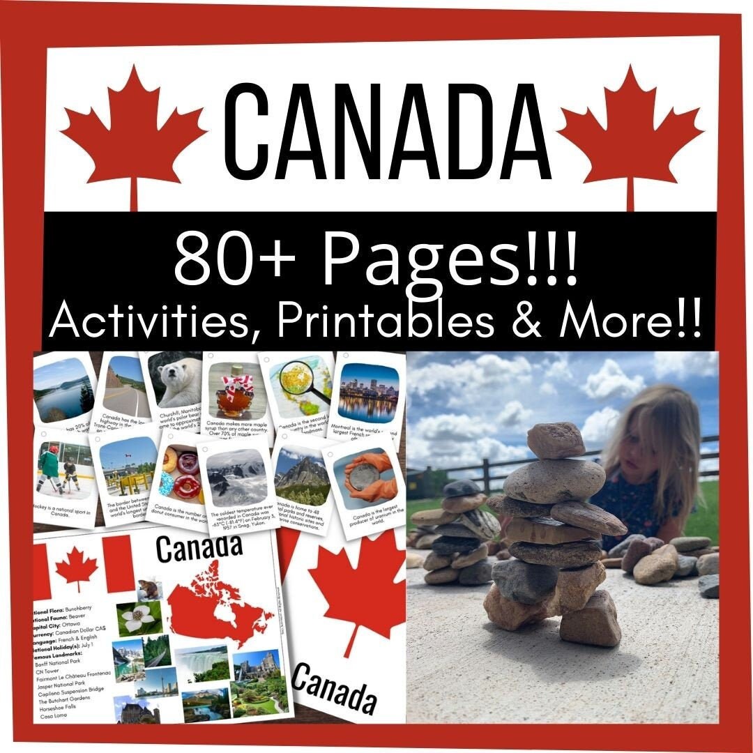 Montessori Inspired CANADA Unit Study Digital Workbook | Etsy