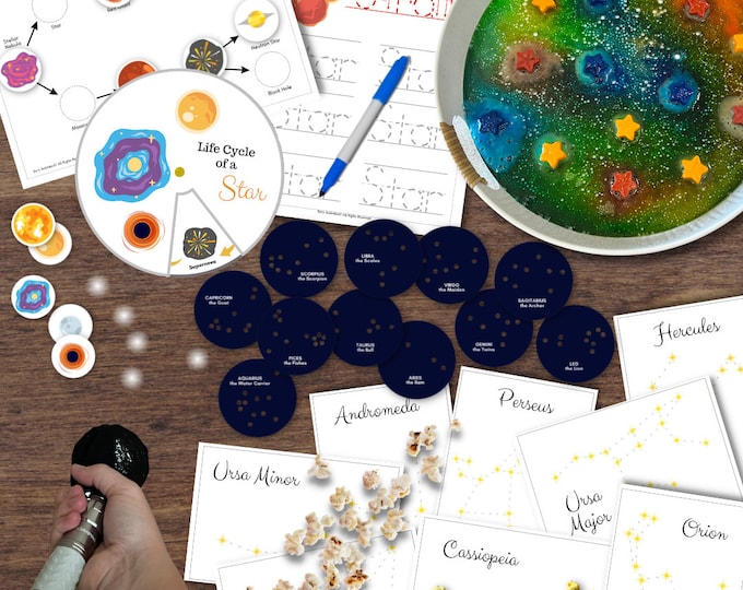 Life Cycle of a Star - Montessori Three/four Part Cards - Etsy