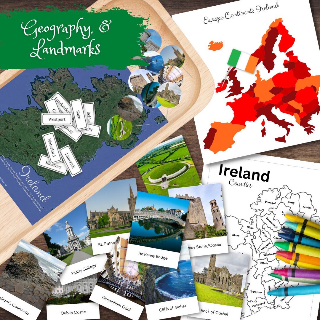 IRELAND Irish Geography Landmarks, Regions, Cities, Map Europe ...