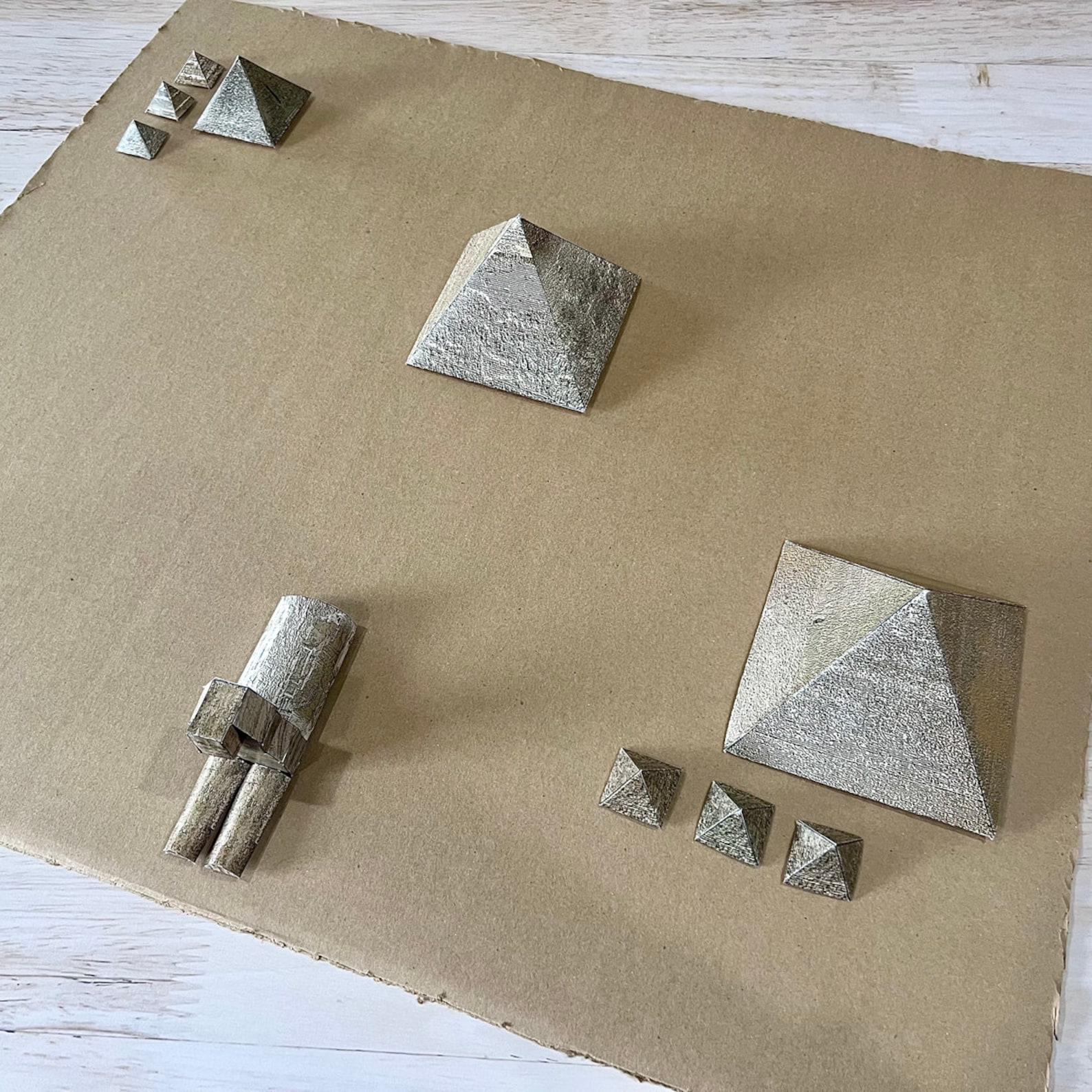 3D Model GIZA Great Pyramids Ancient Egypt Paper Diorama Model detailed ...