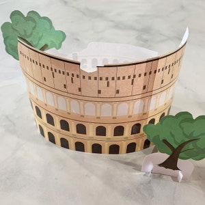 Italy Italian Printable 3D Paper Model Diorama Roman Colosseum Display ...