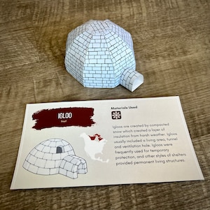 NATIVE AMERICAN Shelters Dwellings - Eight 3D Paper Models! | Tipi ...