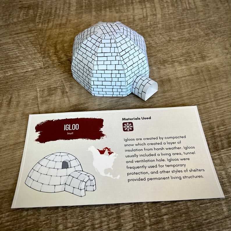 NATIVE AMERICAN Shelters Dwellings - Eight 3D Paper Models! | Tipi ...