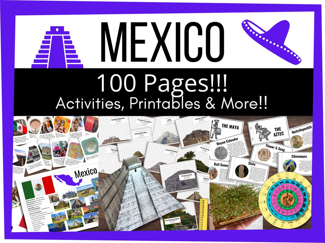 Mexican MEXICO Country Unit Study | Mesoamerica History, Activity ...