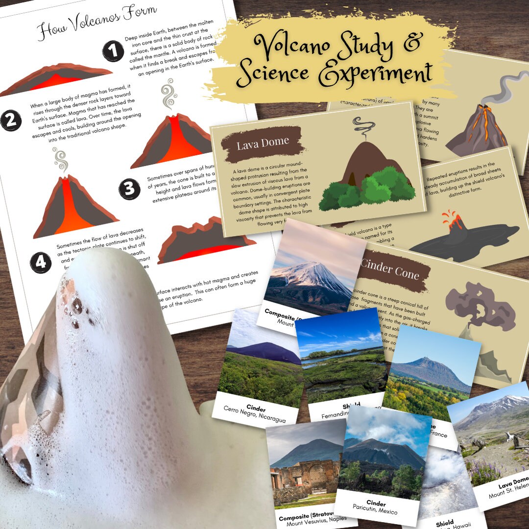 Hands-on Interactive Volcano Bundle Study Learn Types, Formation and ...
