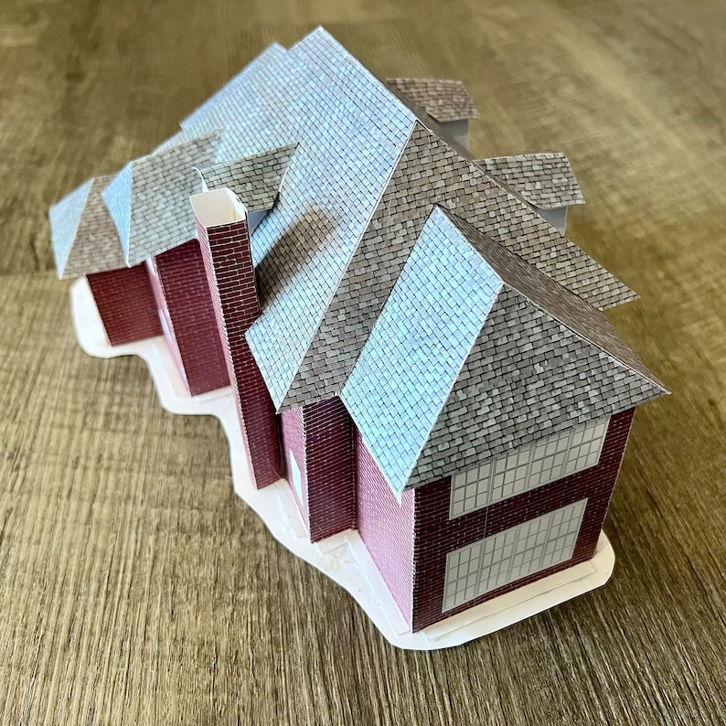Mccallister "home Alone" Inspired 3D Paper House Model Diorama *digital ...